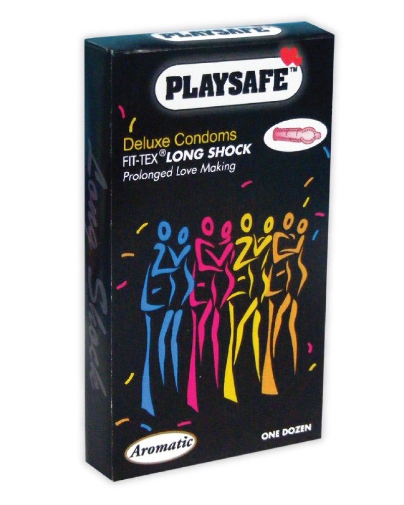 PLAYSAFE FIT-TEX LONG SHOCK CONDOM - 12'S 1 Gross